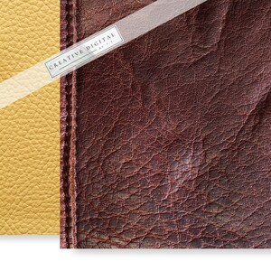Leather Textures Digital Paper, Neutral Brown and Gray Leather ...