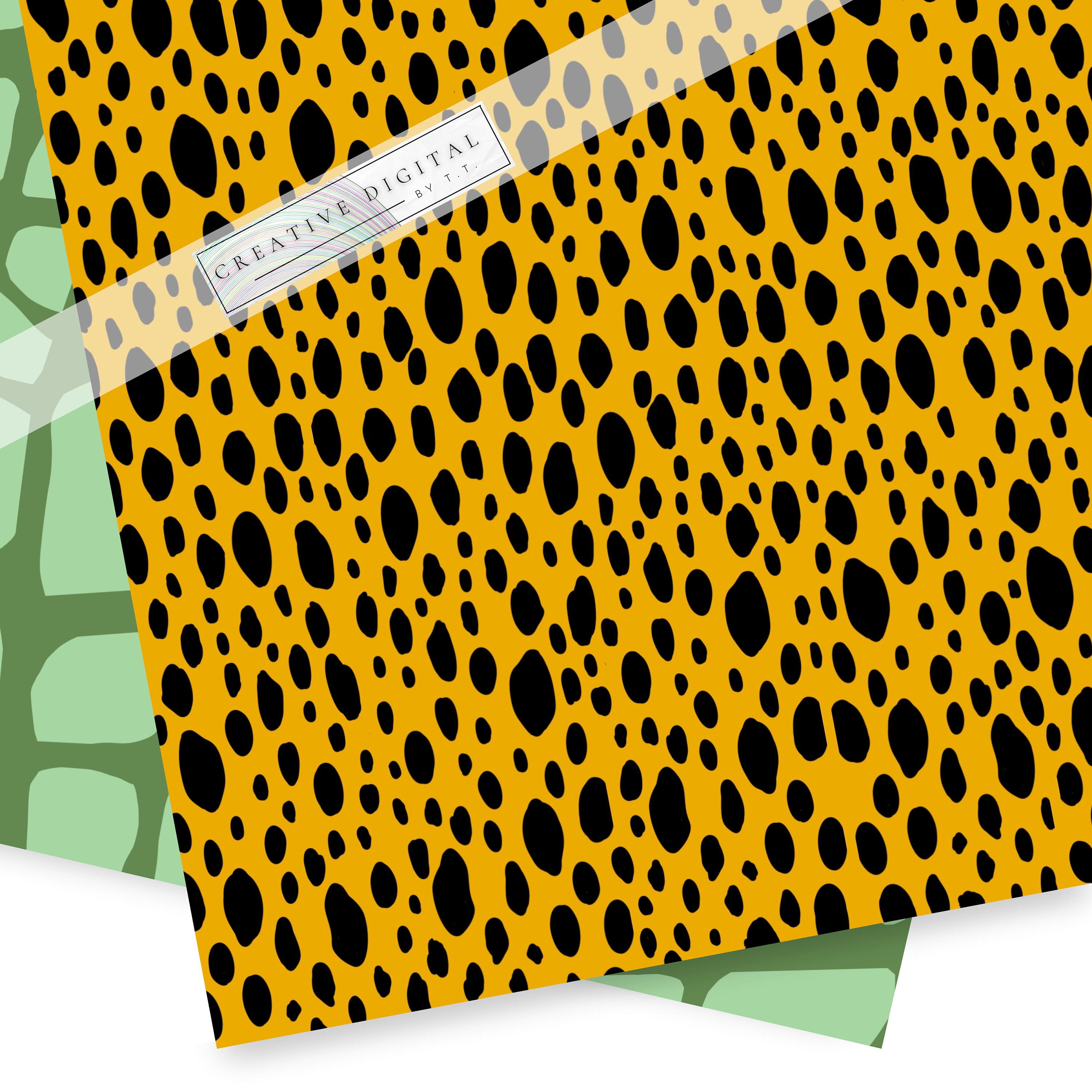50 Animals Print Digital Paper Bundle, Leopard,tiger,zebra,giraffe,fish ...