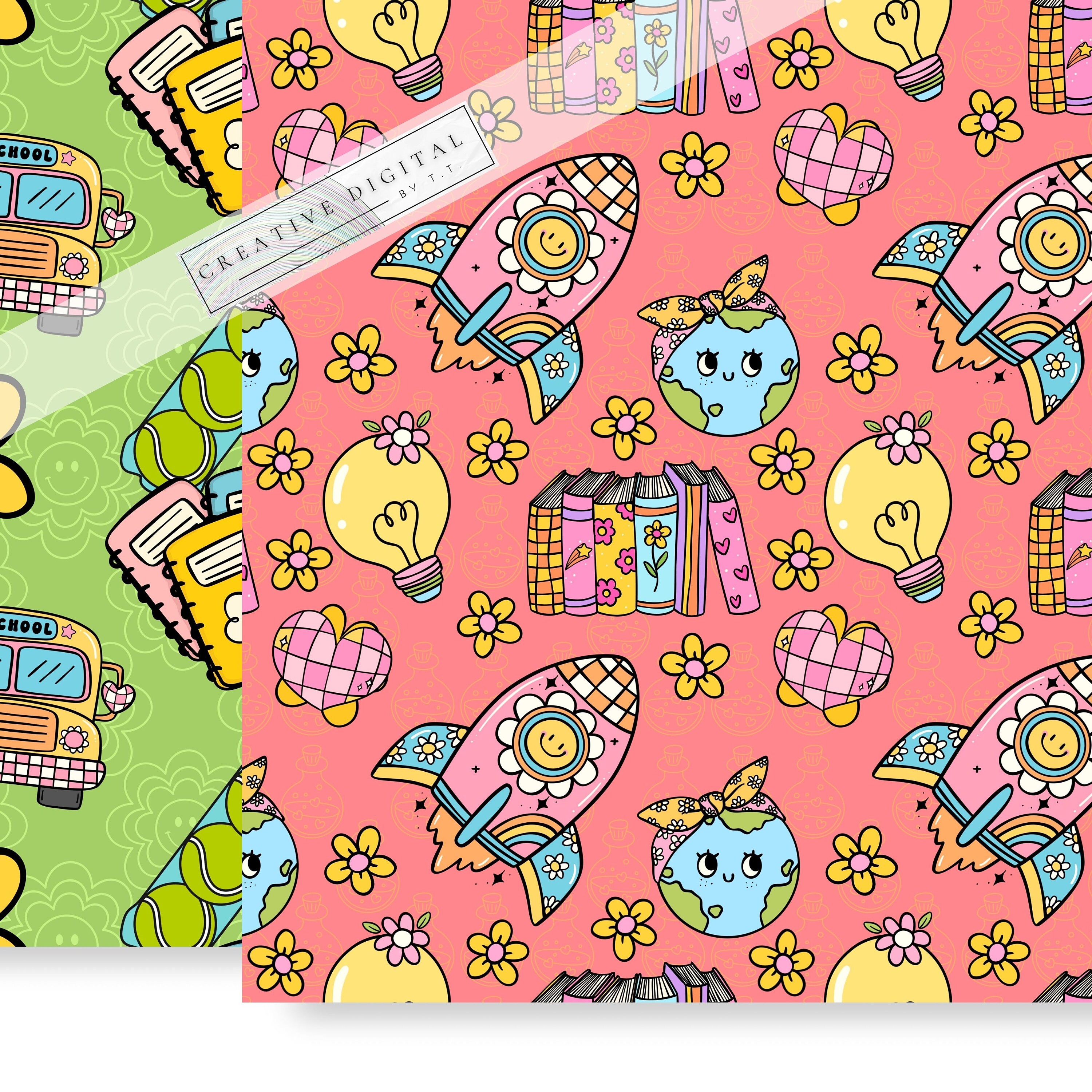 20 Flower Back to School Digital Paper, Classroom Backgrounds, Teacher ...