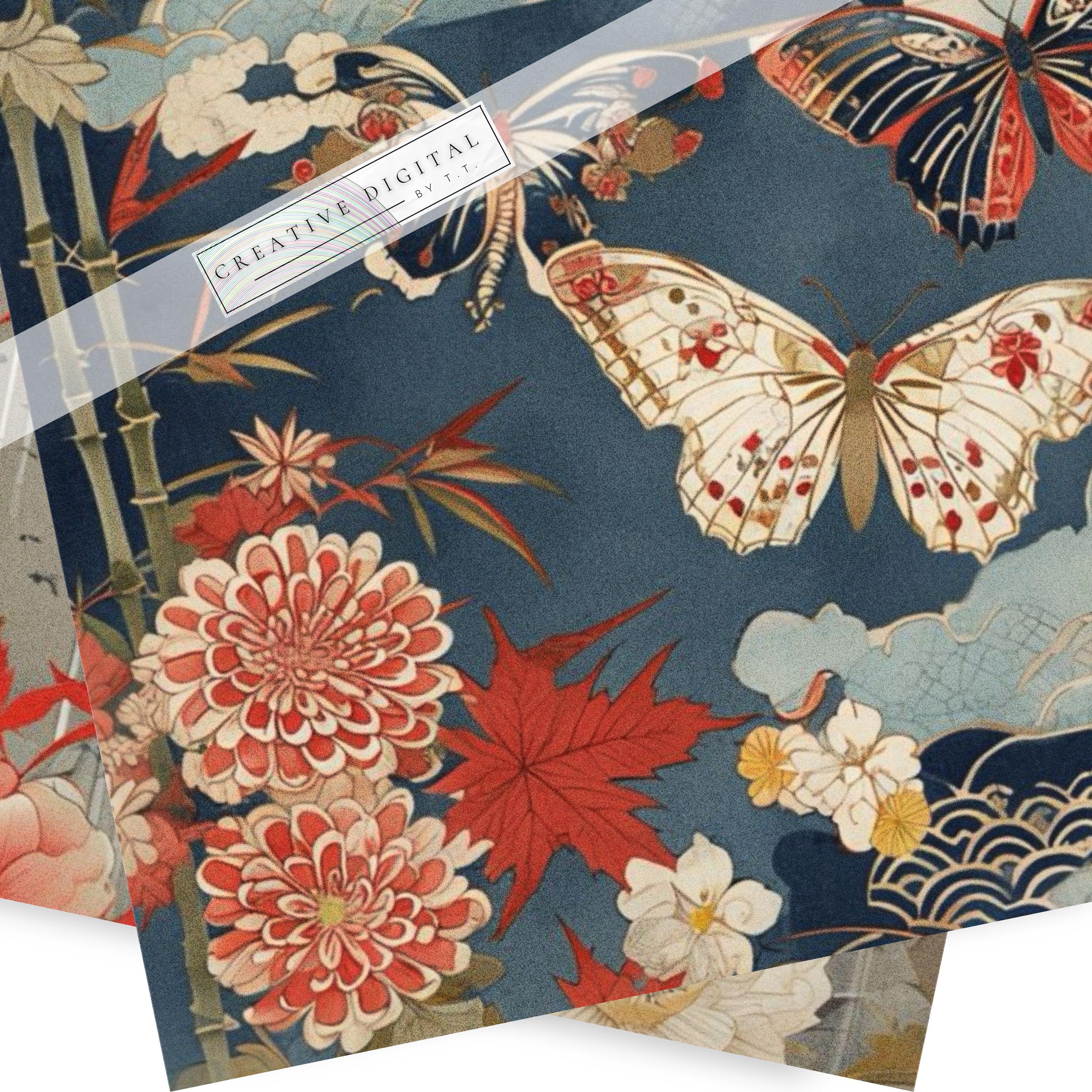 Japanese 20 Digital Paper - Japanese Patterns, Seamless Printable ...