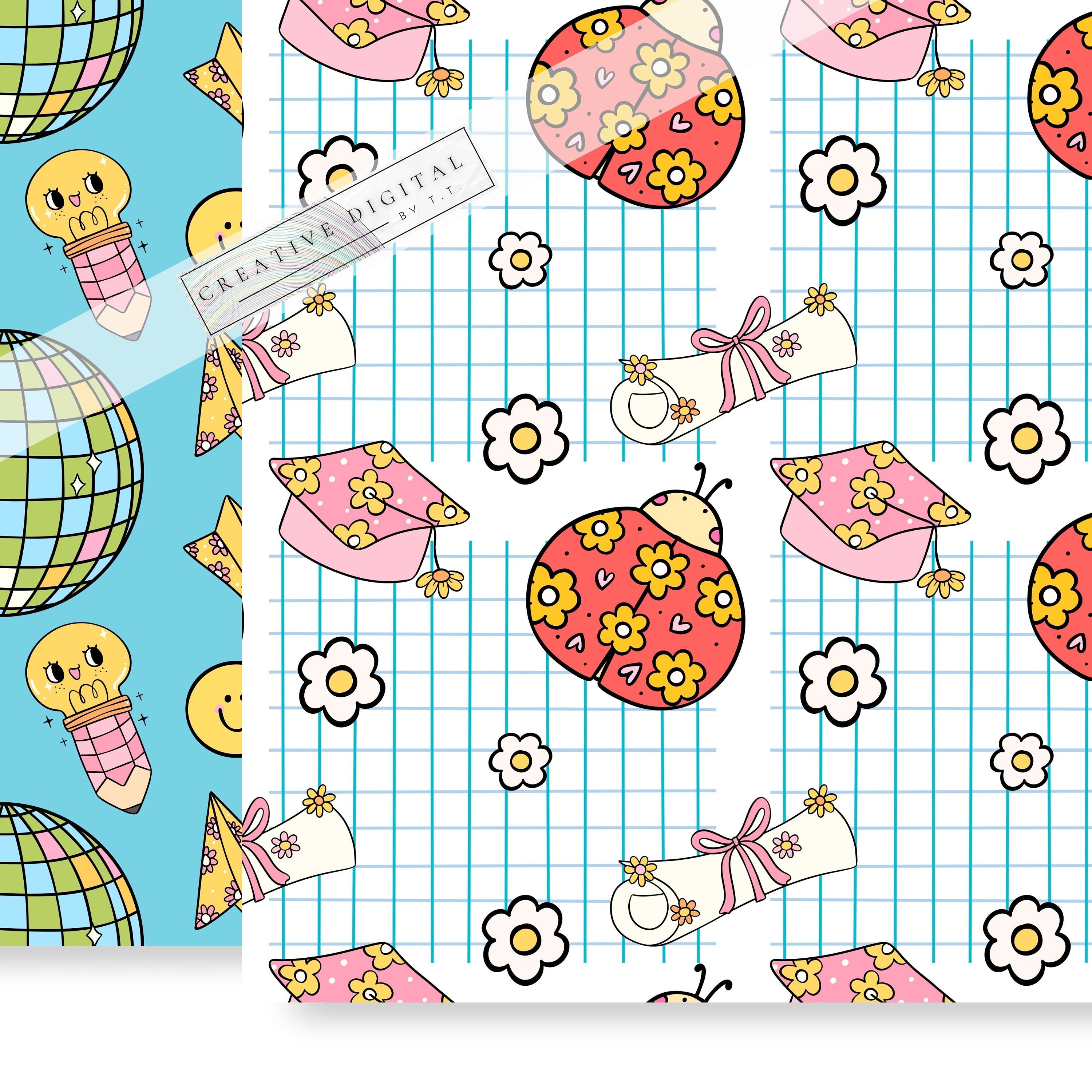 20 Flower Back to School Digital Paper, Classroom Backgrounds, Teacher ...