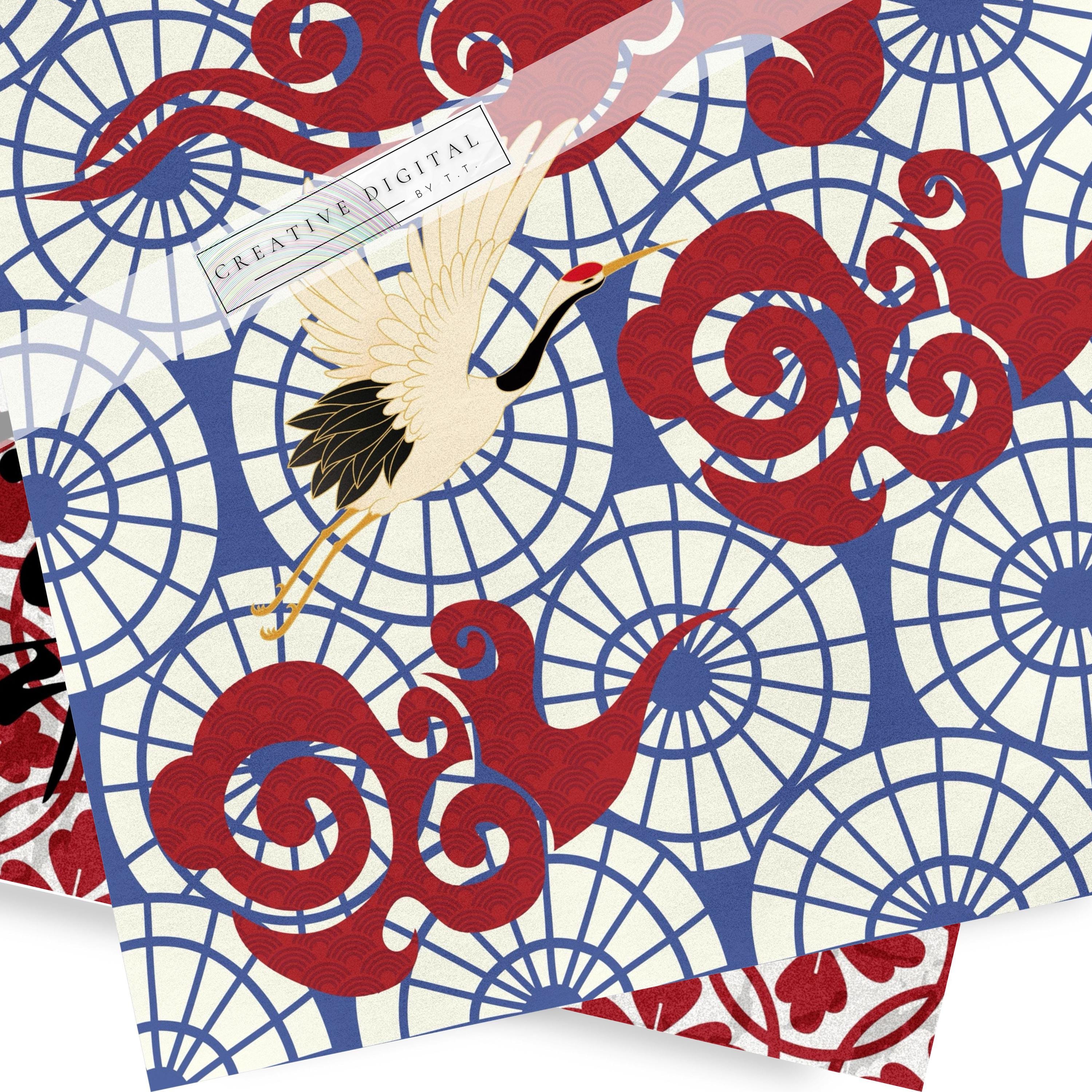 Japanese 20 Digital Paper - Japanese Patterns, Seamless Printable ...