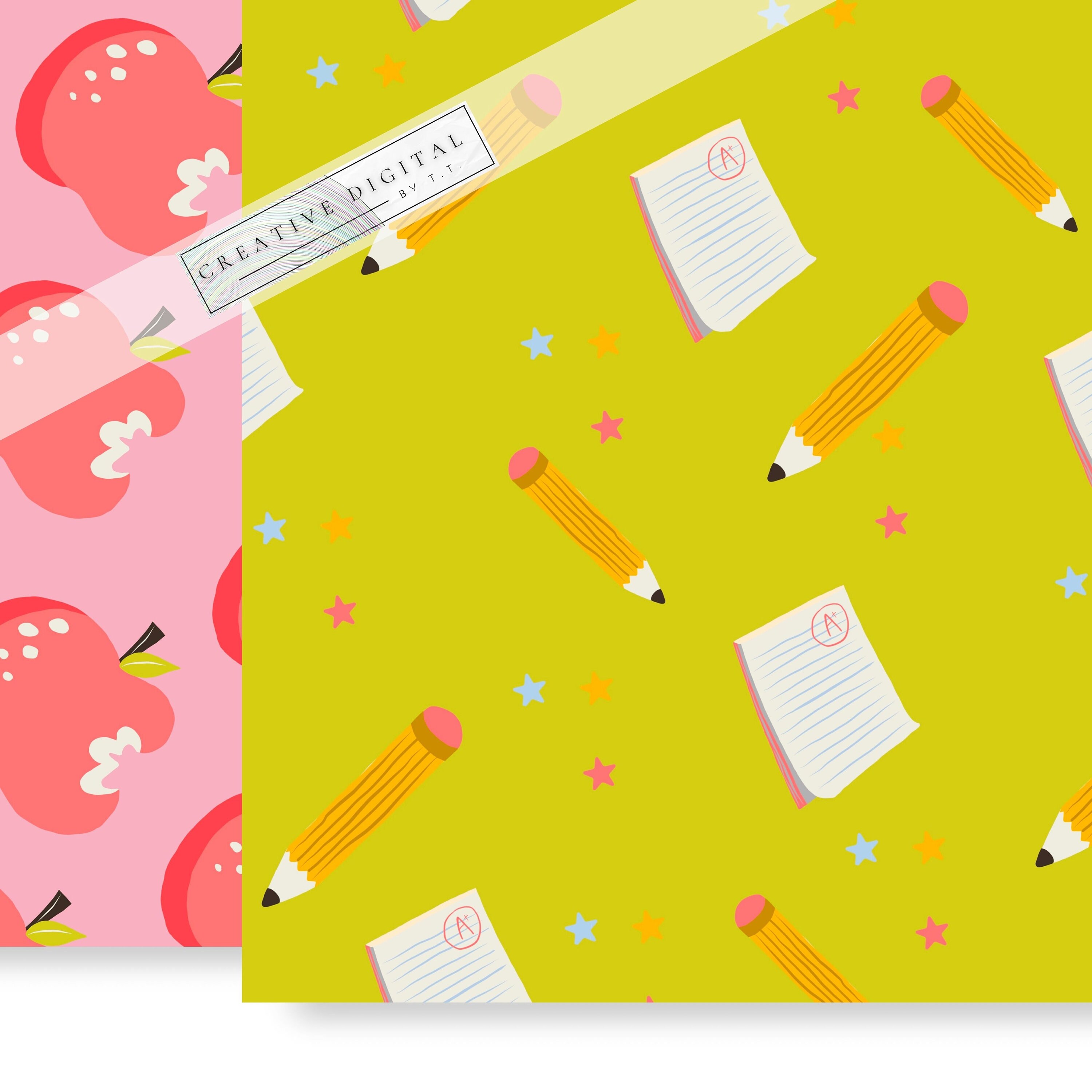 20 Back to School Digital Paper, Classroom Backgrounds, Teacher ...