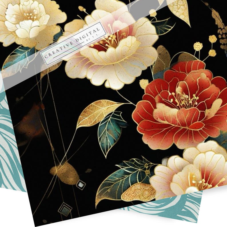 Japanese 20 Digital Paper - Japanese Patterns, Seamless Printable ...