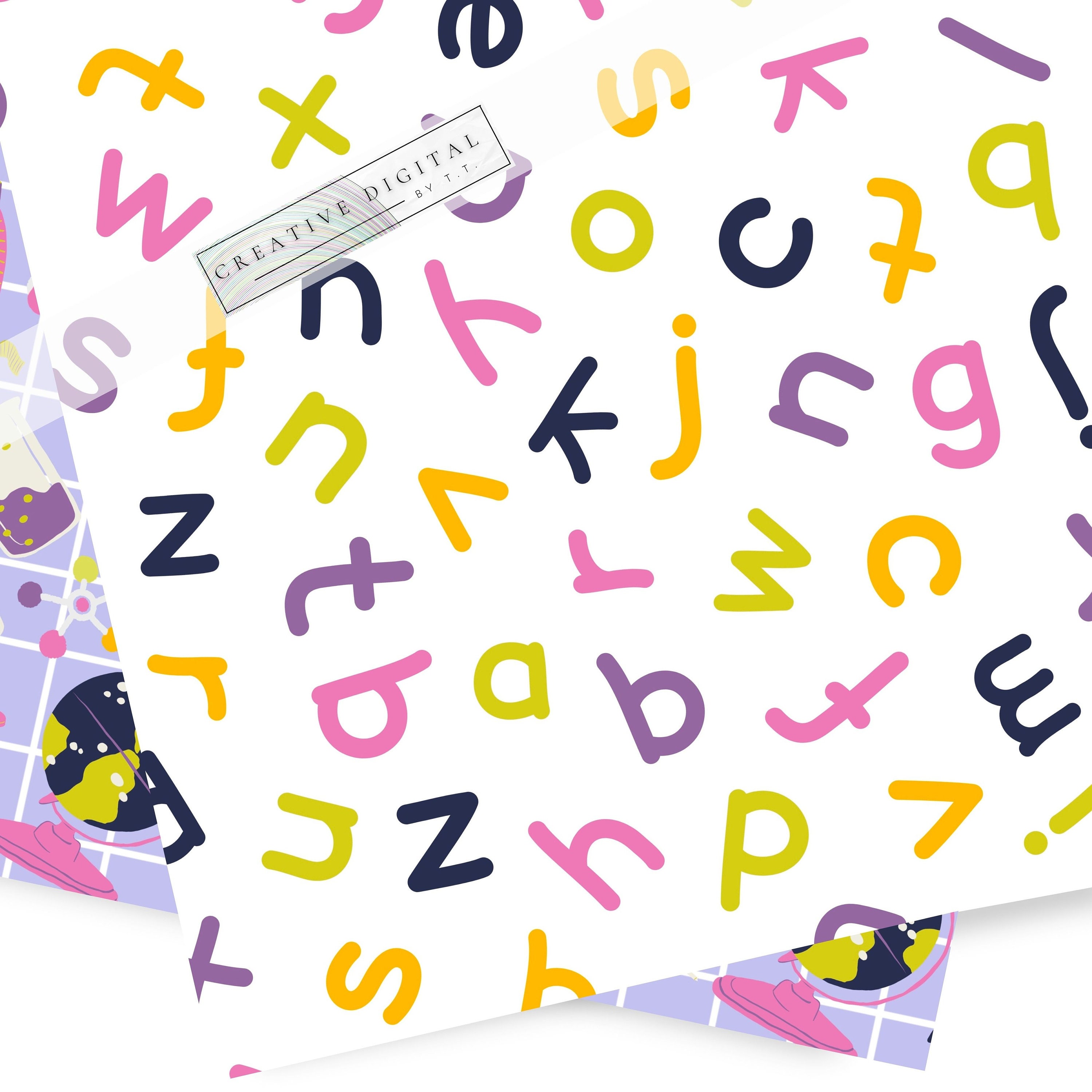 Back to School Digital Paper, Back to School Clipart, Teacher Graphics ...