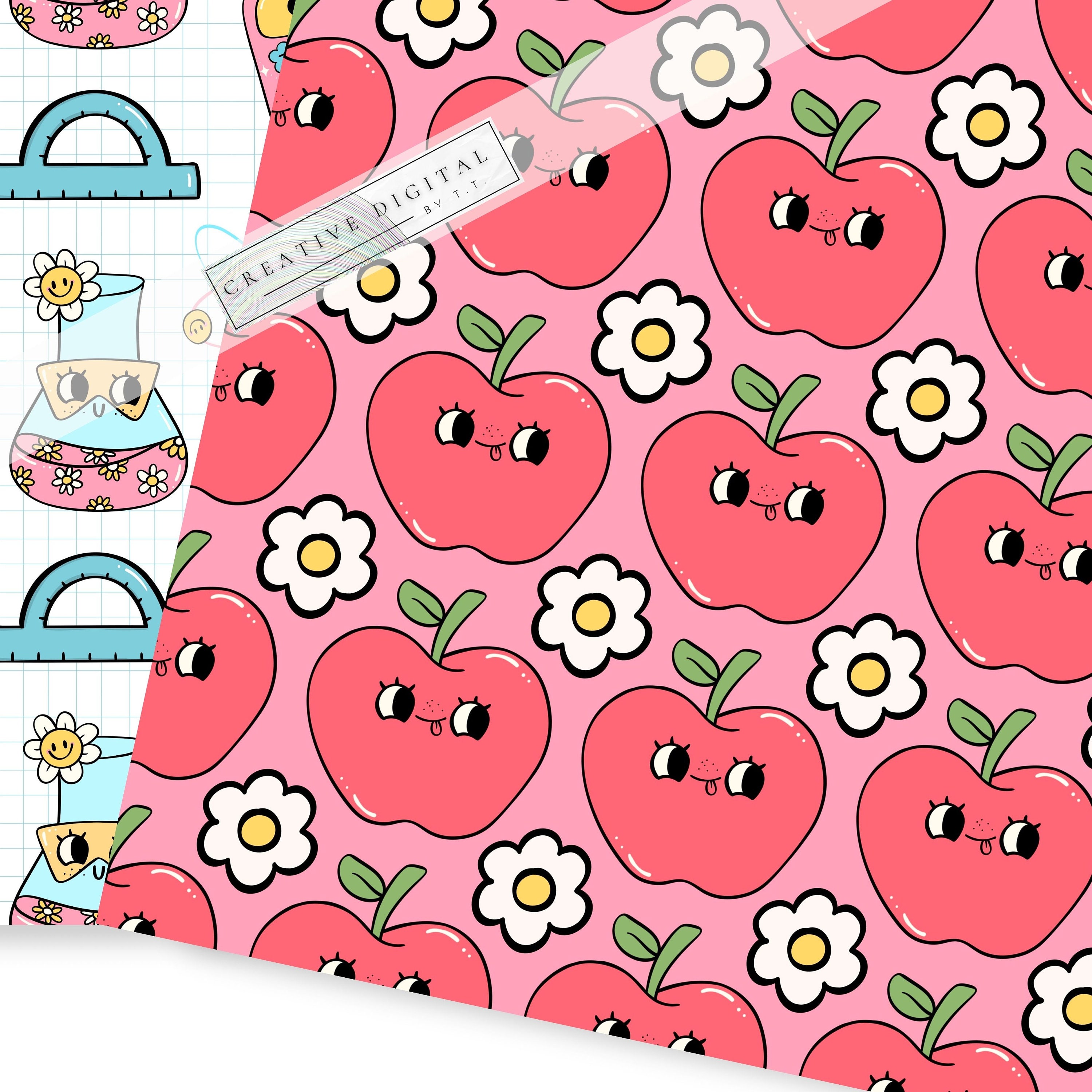 20 Flower Back to School Digital Paper, Classroom Backgrounds, Teacher ...