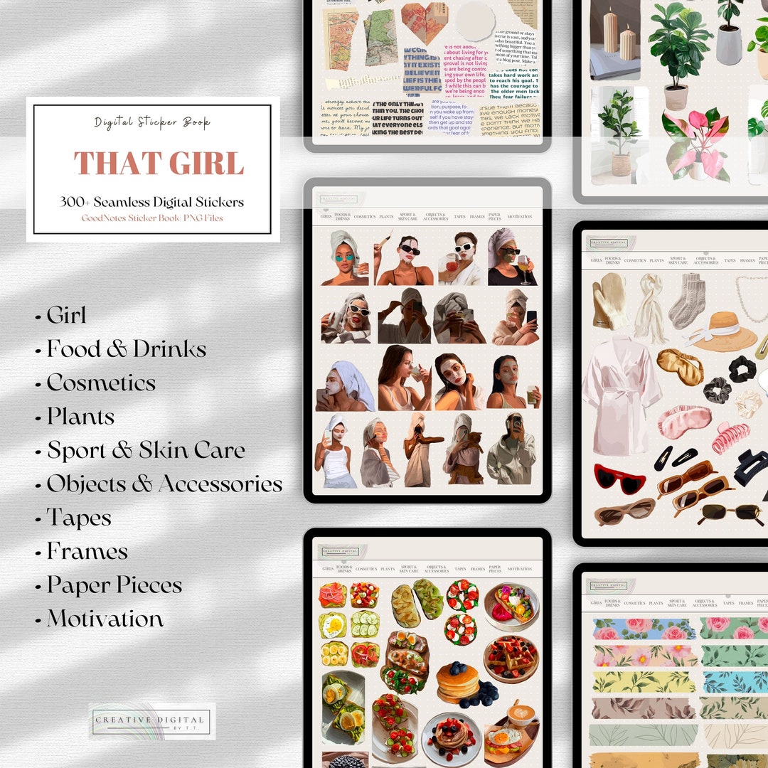 Digital Planner Stickers, THAT GIRL Aesthetic Stickers, Goodnotes ...