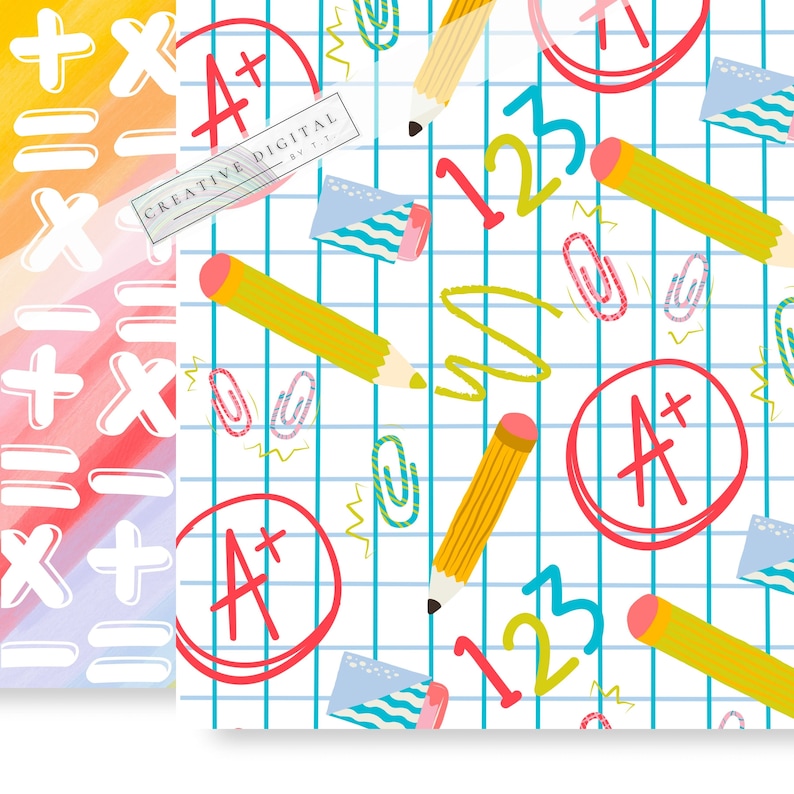 20 Back to School Digital Paper, Classroom Backgrounds, Teacher ...