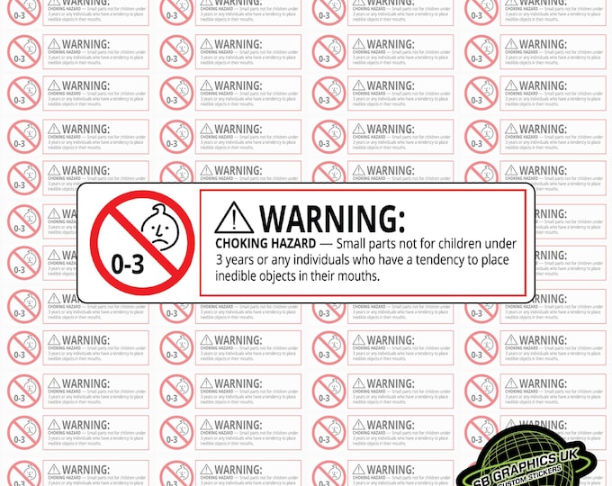 Toy Warning Labels - Not Suitable for Children Under Three Years ...