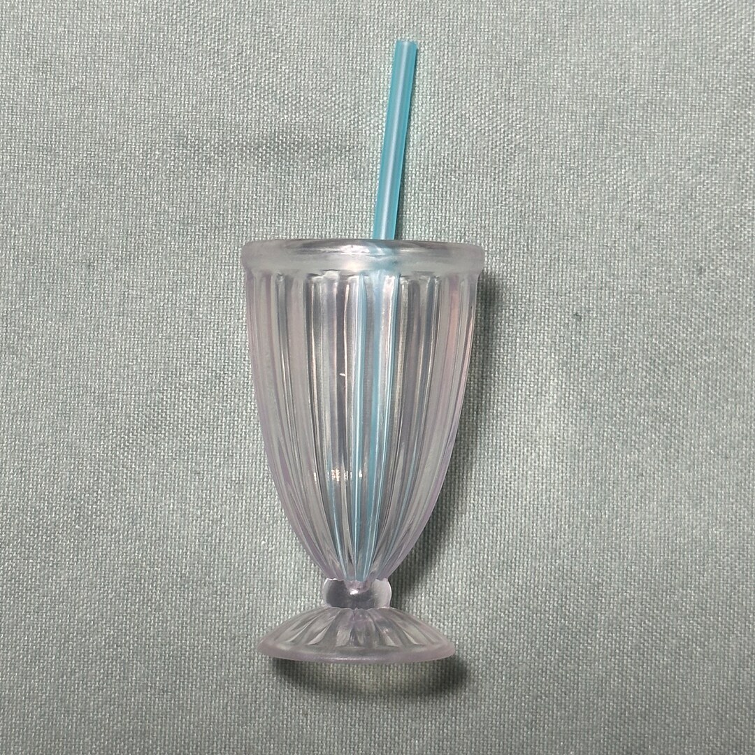 Sundae Cup W/ Blue Straw Miniverse Make It Mini Miniature - Etsy