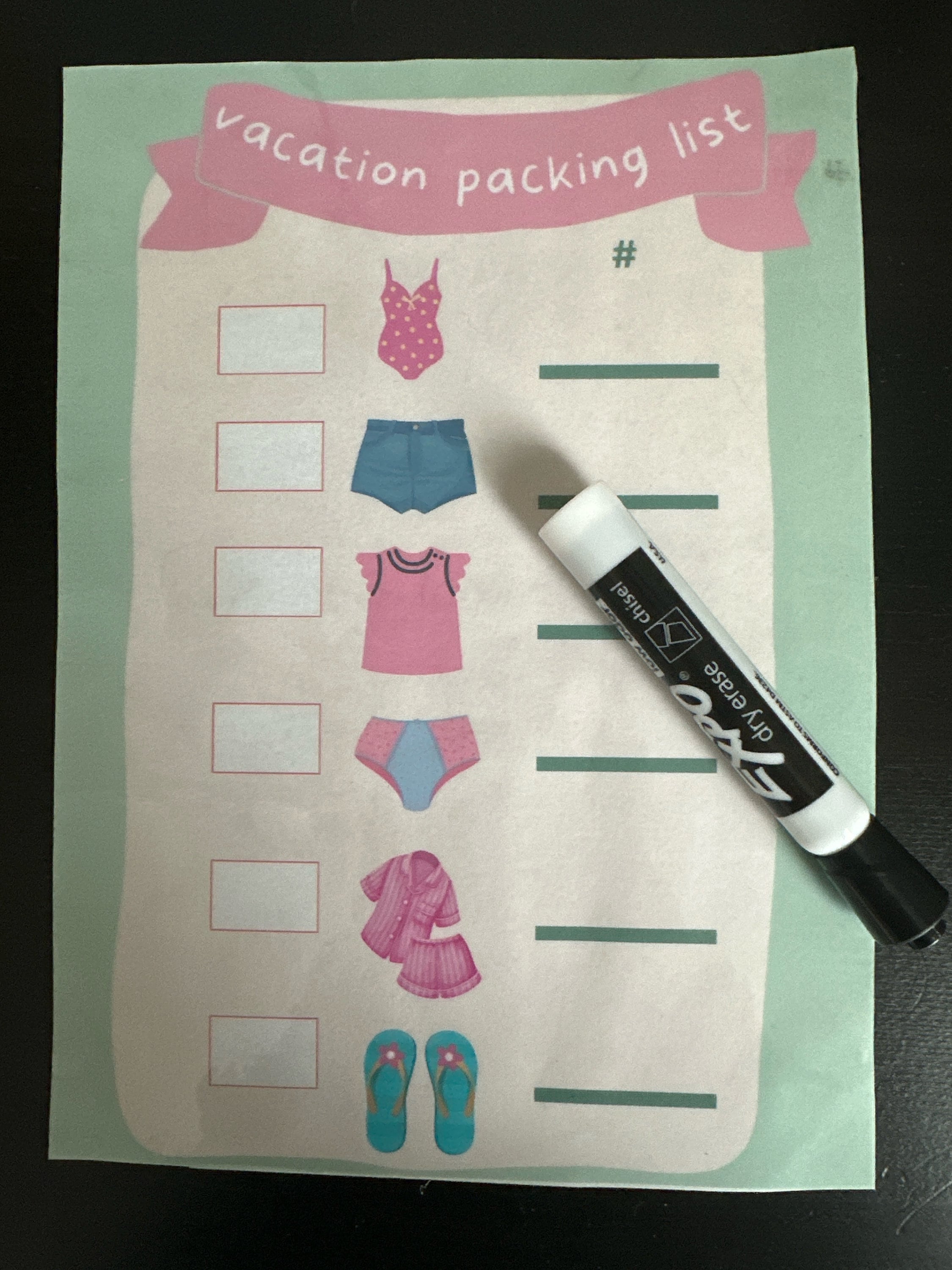 Visual Packing List for Kids Travel Checklist, Organized, No Reading ...
