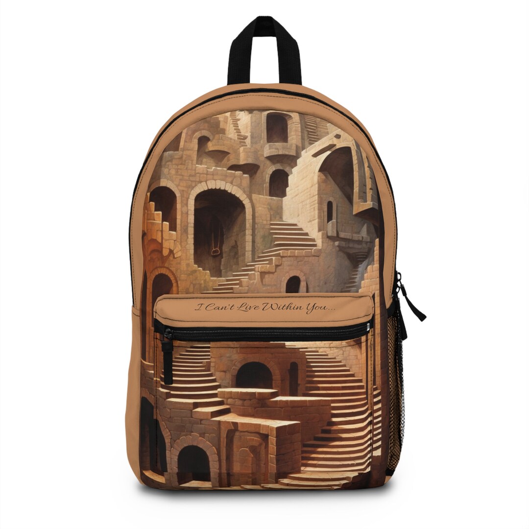 Labyrinth Inspired Stairway Backpack I Can't Live Within - Etsy