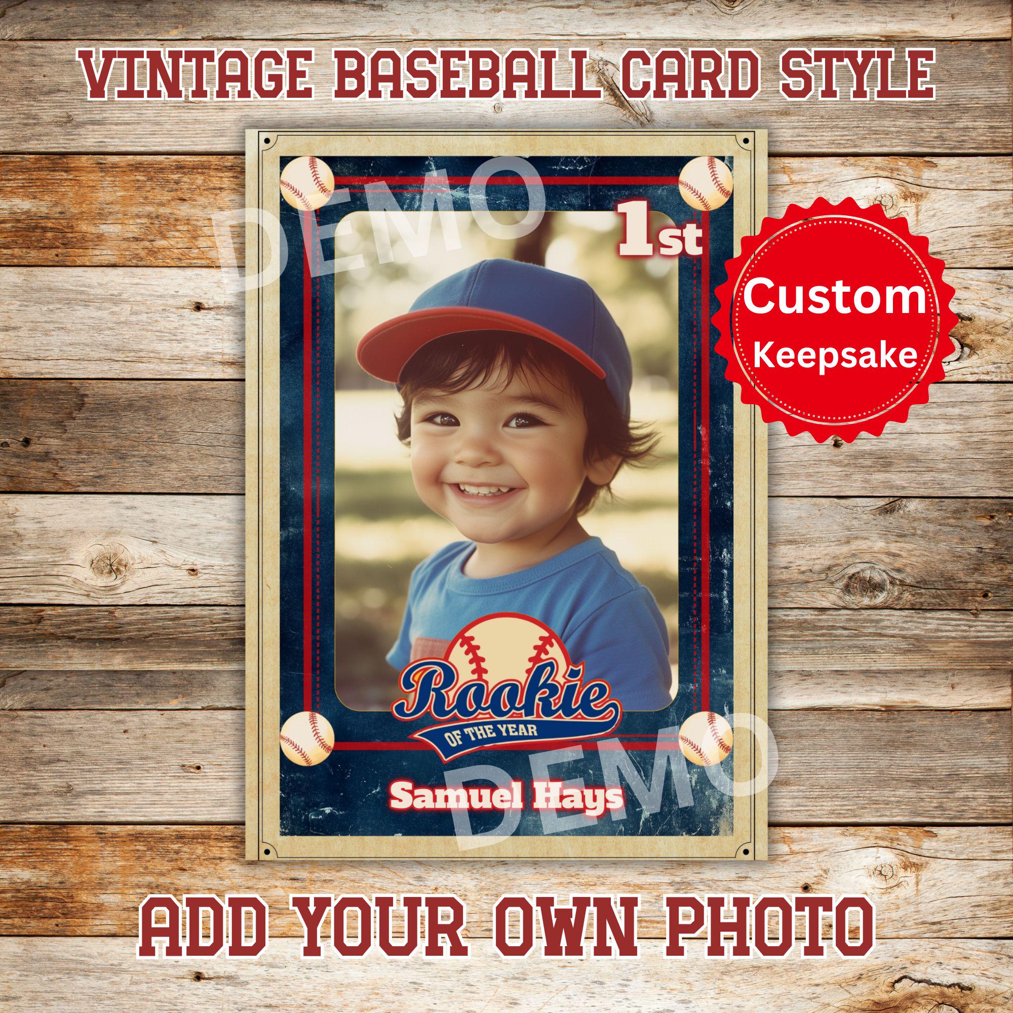 Rookie of the Year Baseball First Birthday Invitation | Vintage ...