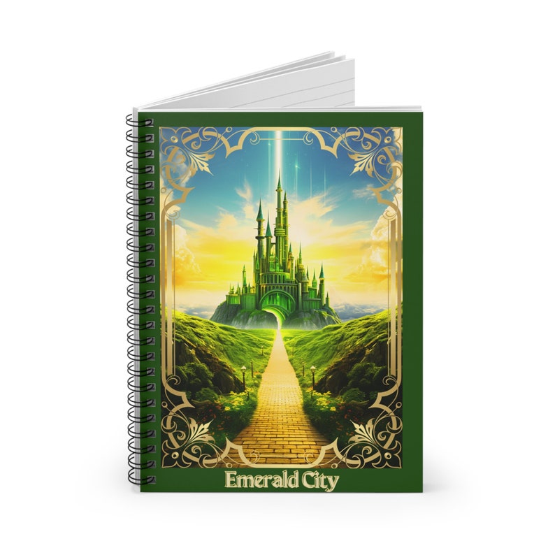 Emerald City Spiral Notebook Wonderful Wizard of Oz Yellow Brick Road L ...