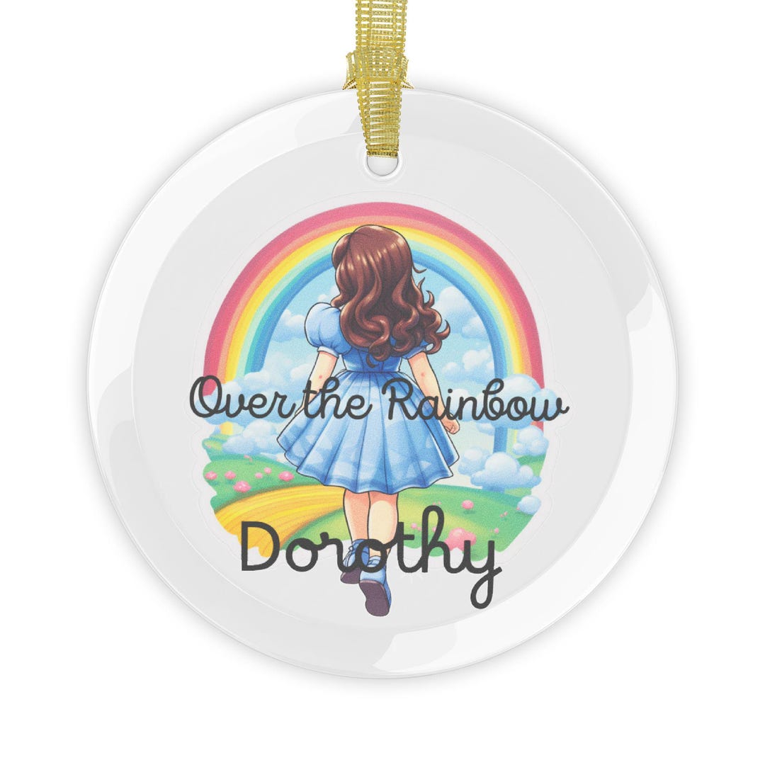 Personalized Over the Rainbow Glass Ornament- Wonderful Wizard of Oz ...