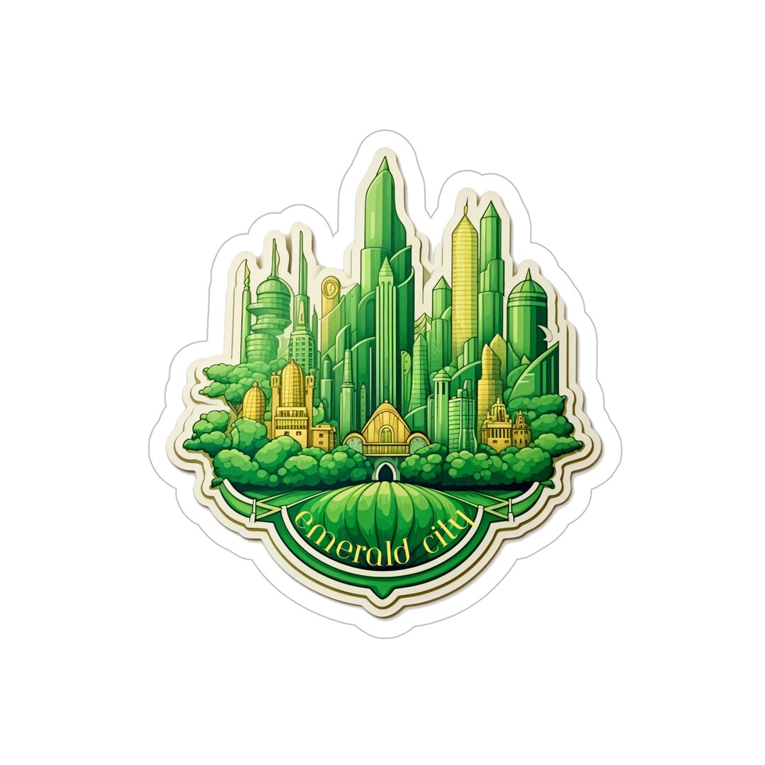 Emerald City Transparent Outdoor Stickers the Wonderful World of Wizard ...