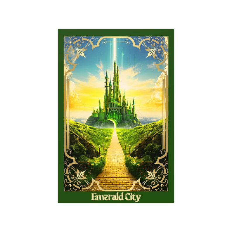 Wall Poster- Emerald City- Wonderful Wizard of Oz- Fantasy Matte Poster ...