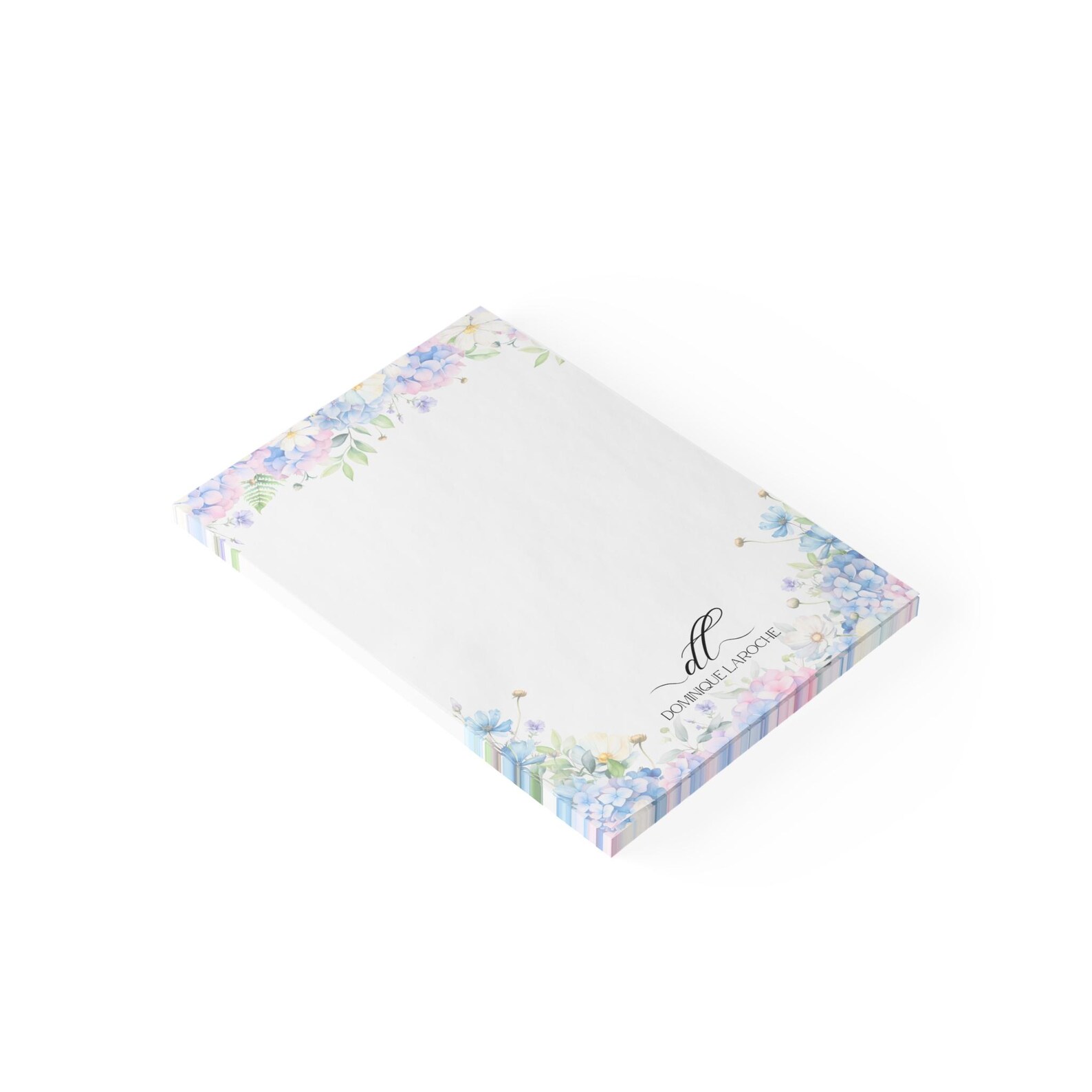 Personalized Hydrangea Garden Post-it® Note Pad- Custom 4x6 Floral ...