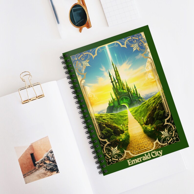 Emerald City Spiral Notebook Wonderful Wizard of Oz Yellow Brick Road L ...