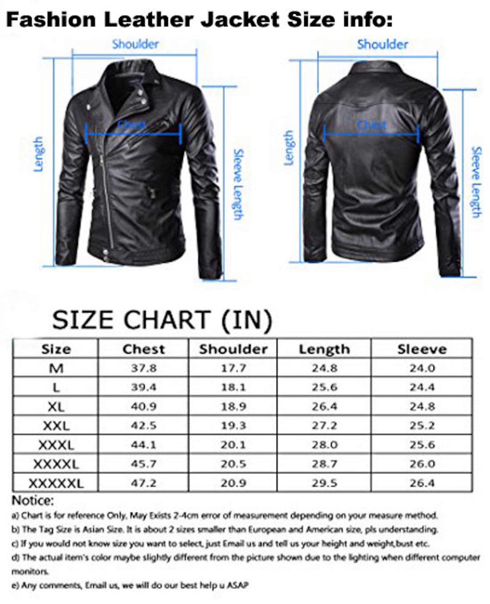Men's Leather Jacket Biker Jacket Motorcycle Jacket - Etsy