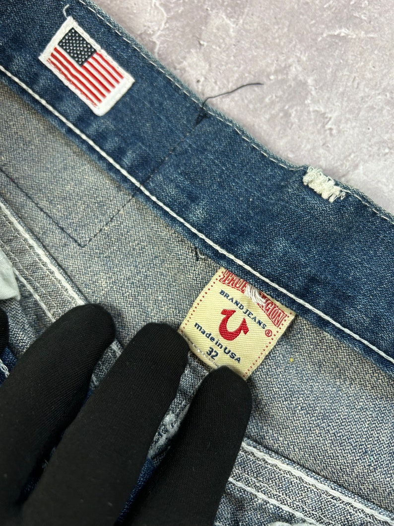 True Religion Billy Super T Denim Blue Jeans Size W32 L33 RARE - Etsy