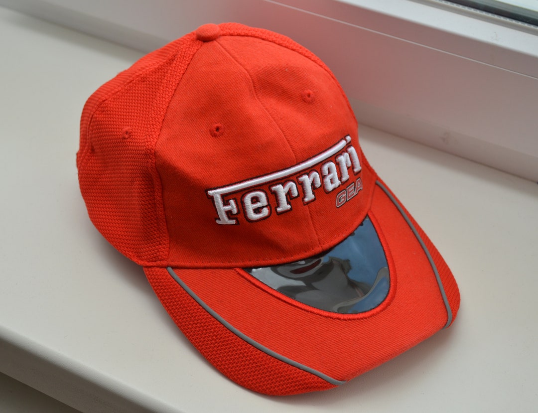 Ferrari Gear Red Vintage Authentic Visor Cap - Etsy