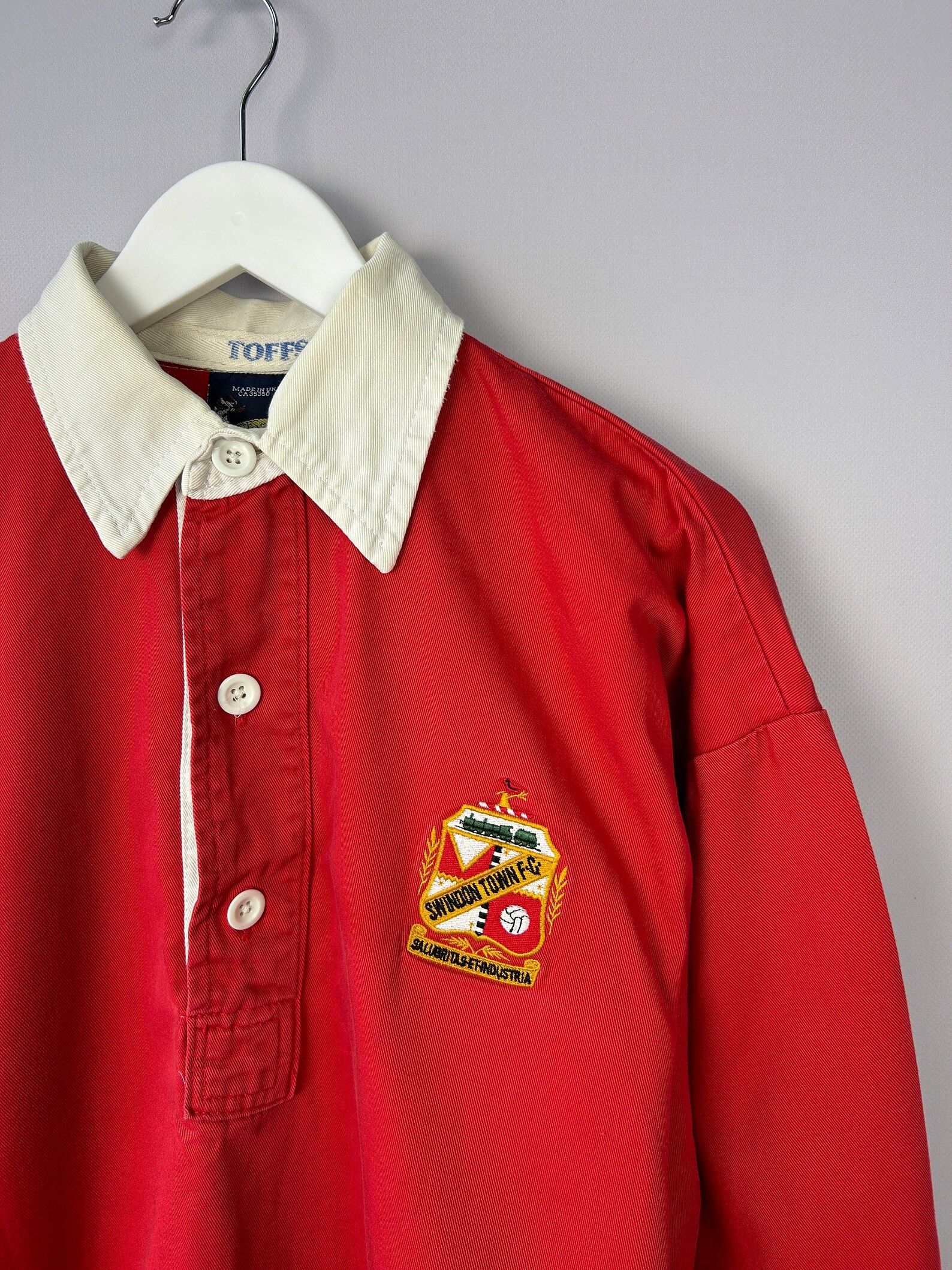 Swindon Town FC Toffs Football Team Soccer Longsleeve Jersey Top Size L ...