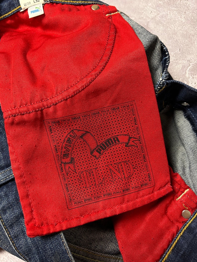 RARE Evisu X Puma Blue Jeans Embroided Logo Size W32 L32 - Etsy