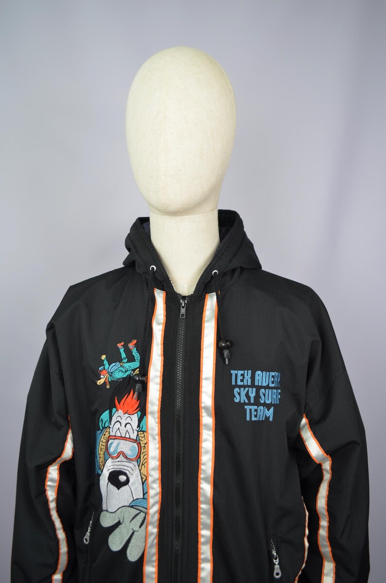 Vintage 1996 Tex Avery Droopy Dog Fleece Lined Jacket Studio Aventures ...