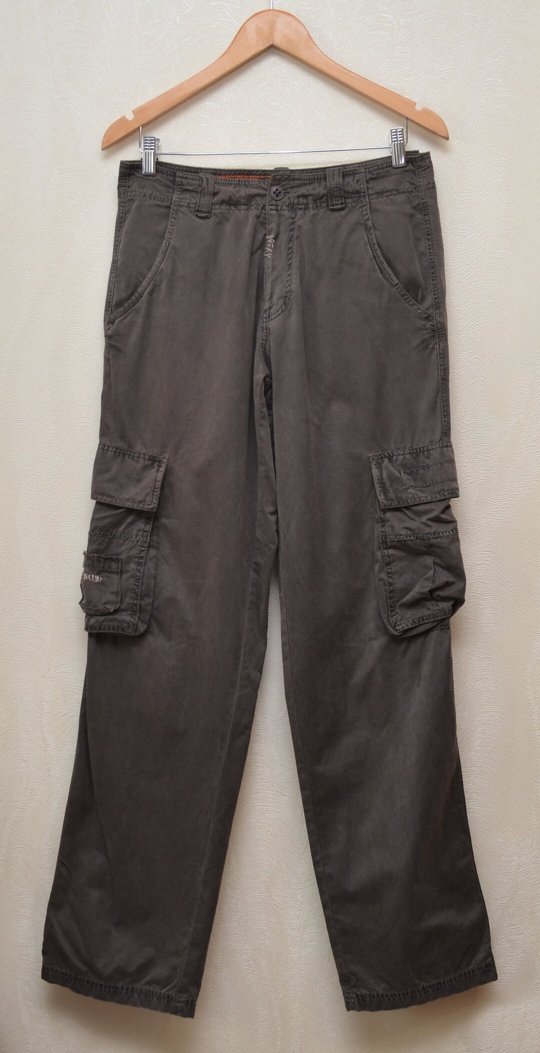 Hugo Boss Dark Brown Garment Dyed Cargo Pants Multipocket Size W30 L34 ...