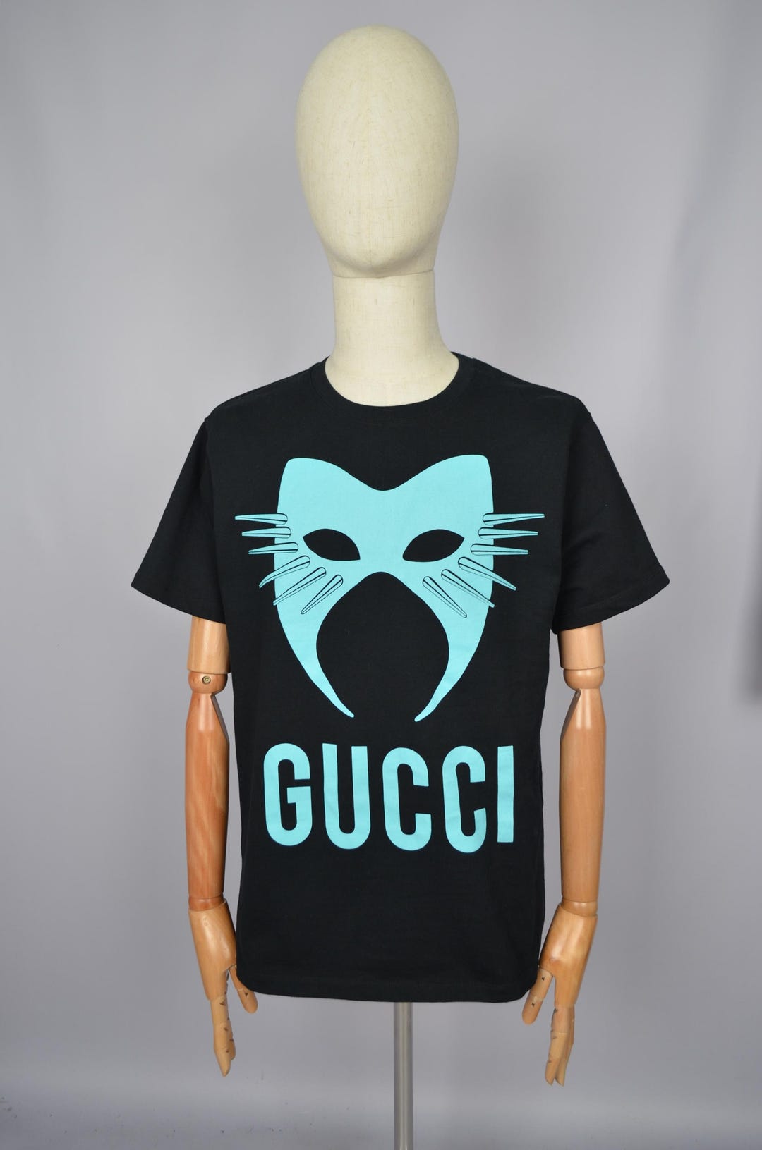 GUCCI Authentic Mens manifesto Mask Cat Print T Shirt Size Medium M ...