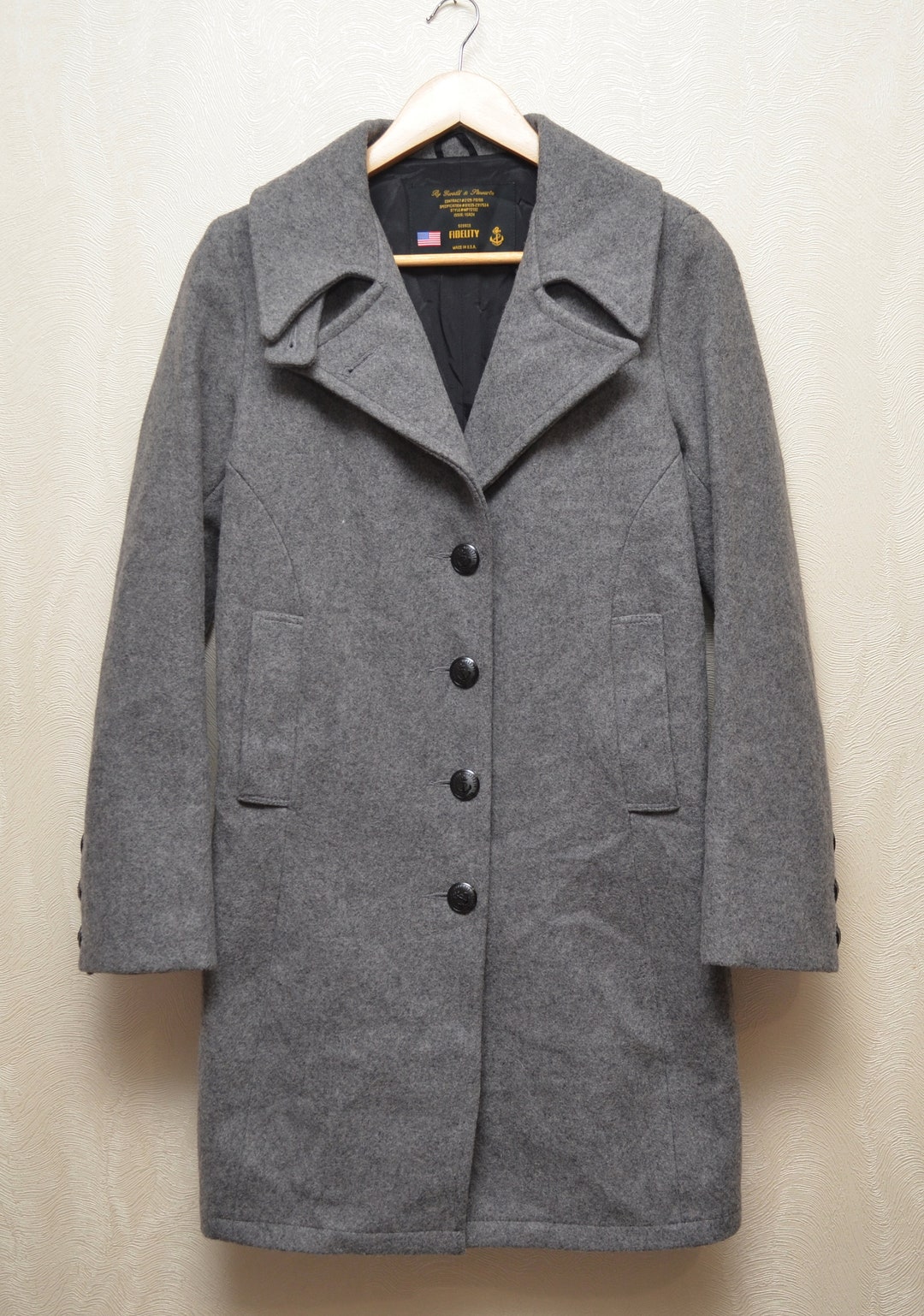 Vintage Gerald Stewart Fidelity Pea Coat Wool Jacket Size M - Etsy