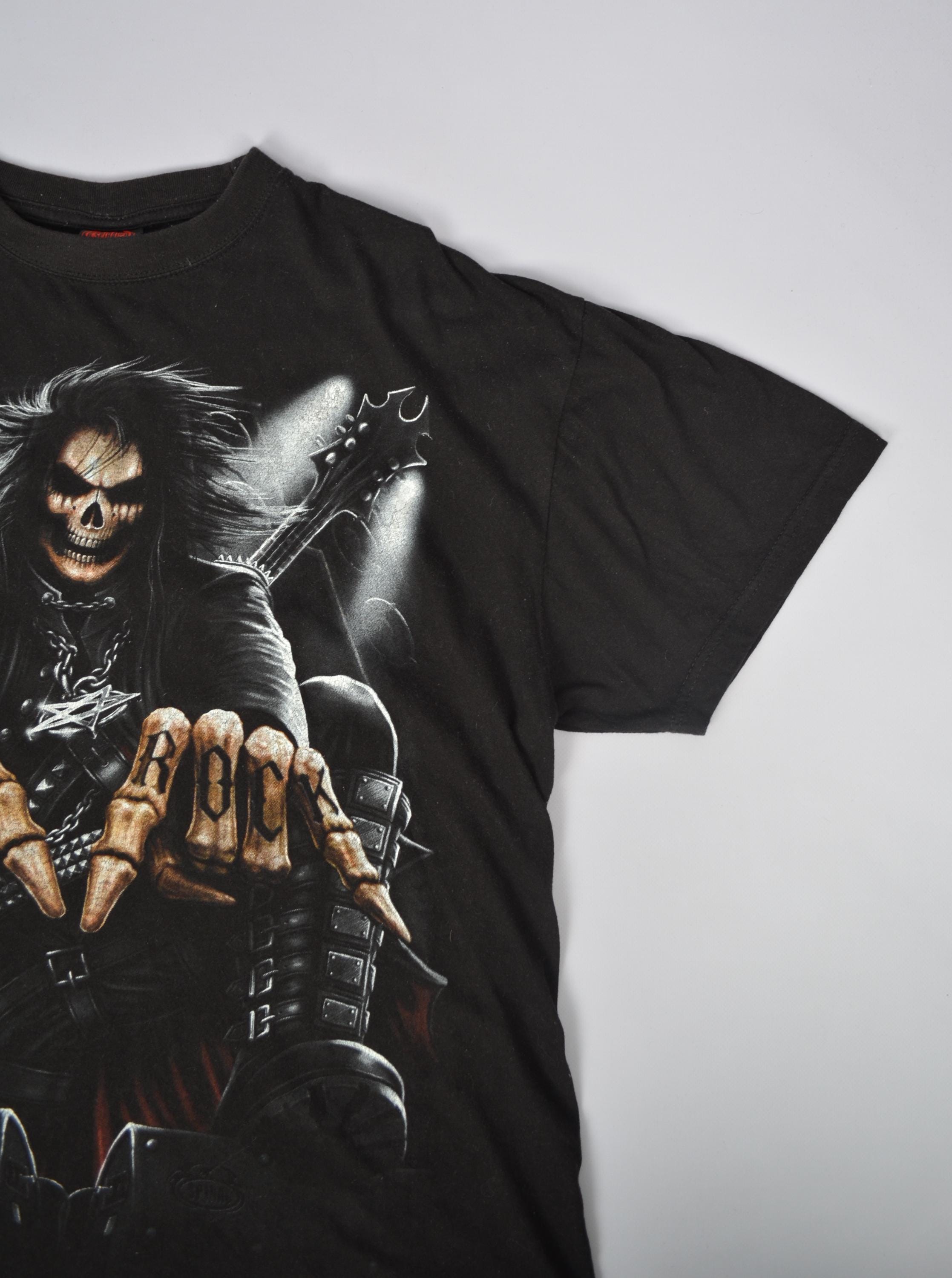 Spiral Hell Rock Skull Print Mens T-shirt Size XL P2P 23'2" Vintage - Etsy