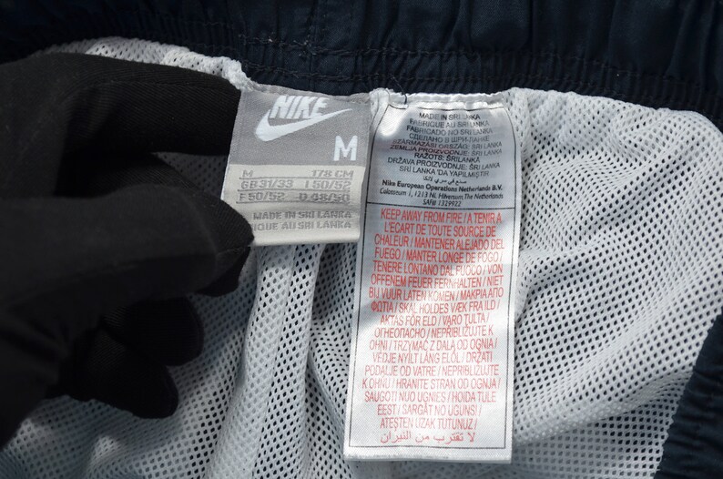 Vintage Nike Nylon Track Pants Embroided Logo Swoosh Size М 90s Y2k - Etsy