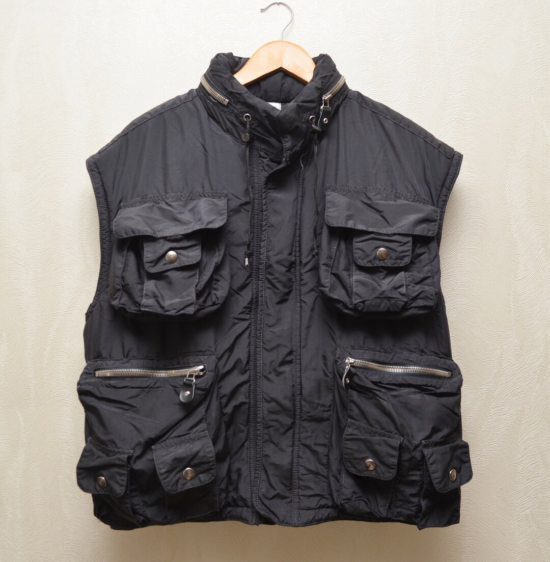 Vintage JET SET Luxury Nylon Multi Pocket Military Vest Size M - Etsy