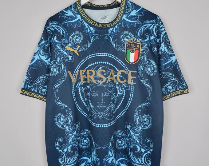 Special Edition Italy X Versace Sponsor Puma Soccer Jersey Size L P2P ...
