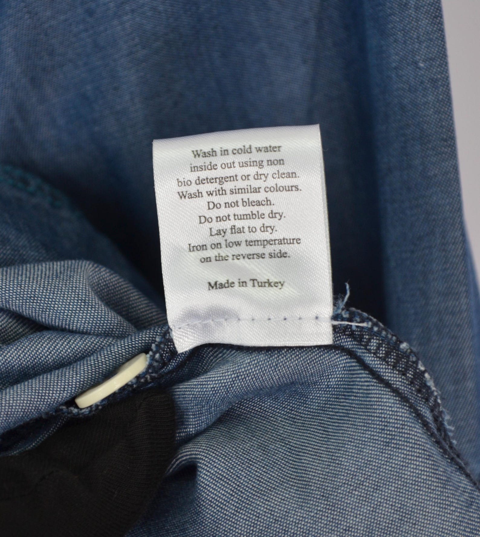 Beautiful Sahara Tencell Lyocell Denim Blue Tunic Shirt Size S-M ...