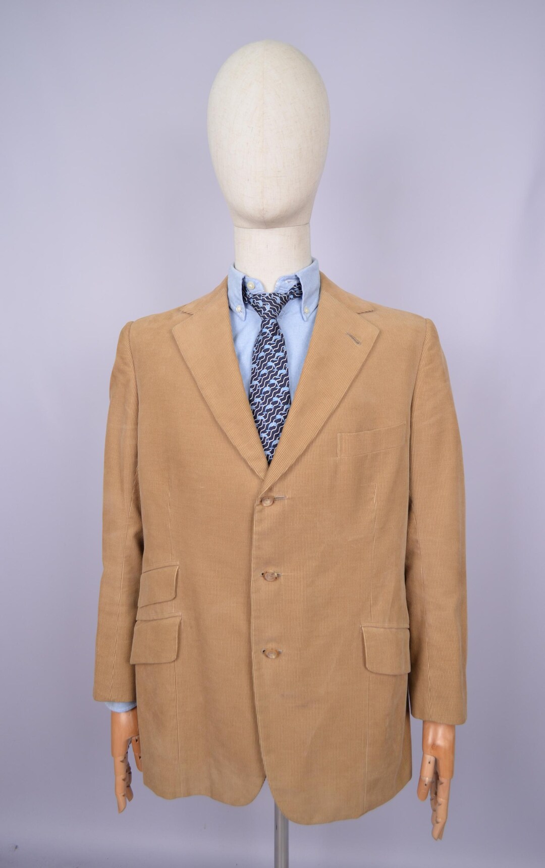 Henry Poole & Co Savile Row Beige Corduroy 1976 Blazer Jacket Size ~42 ...