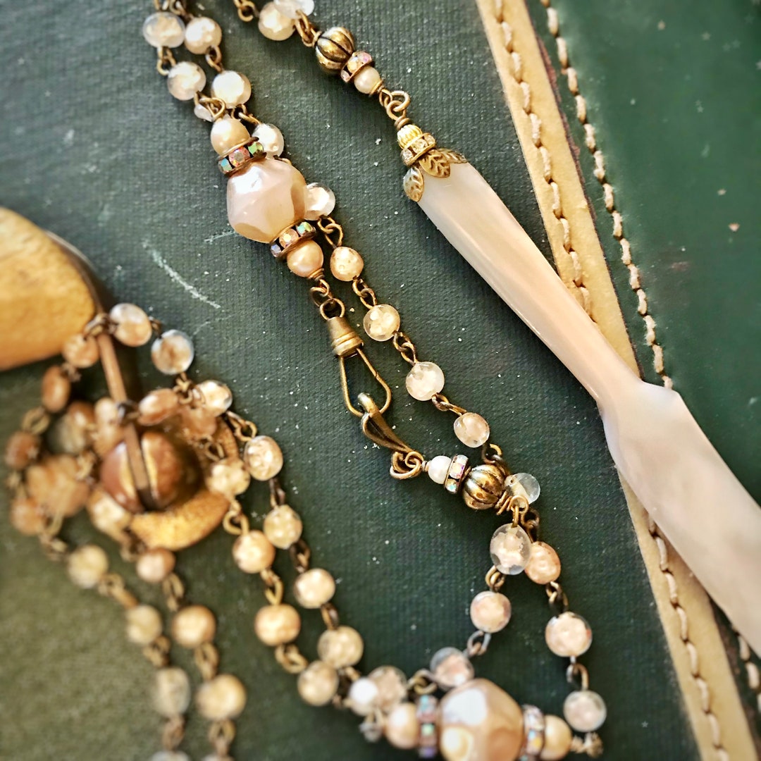 Upcycled Necklace Vintage Pearl Upcycled Vintage - Etsy