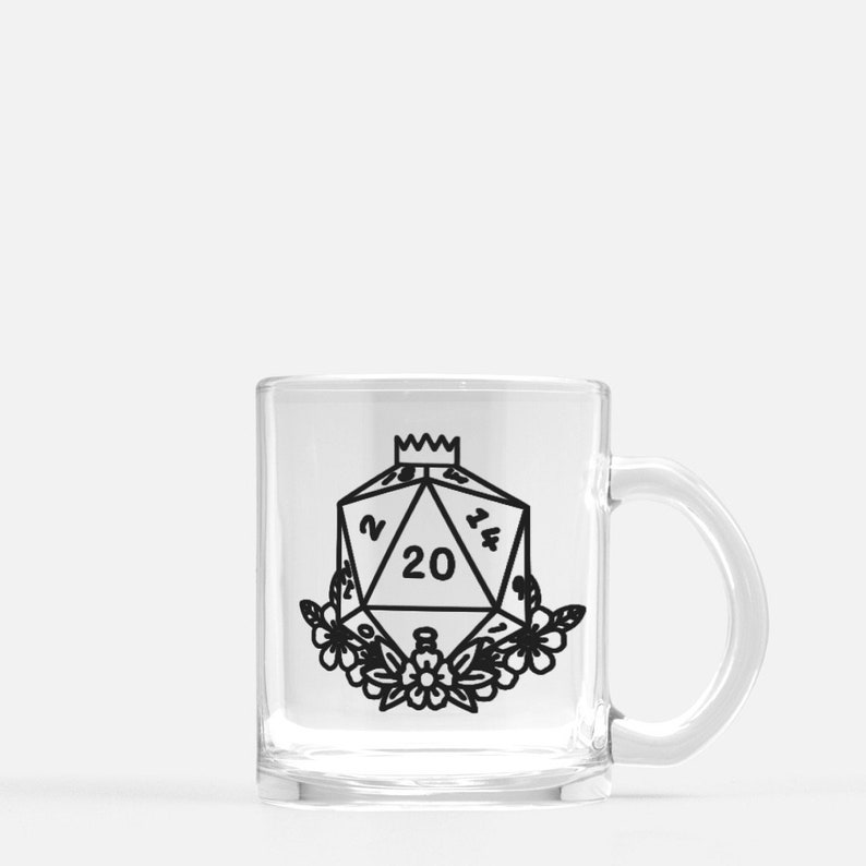 Dungeons and Dragons Dice Glass Mugs, Dnd Dungeon Master Gift Nerdy ...