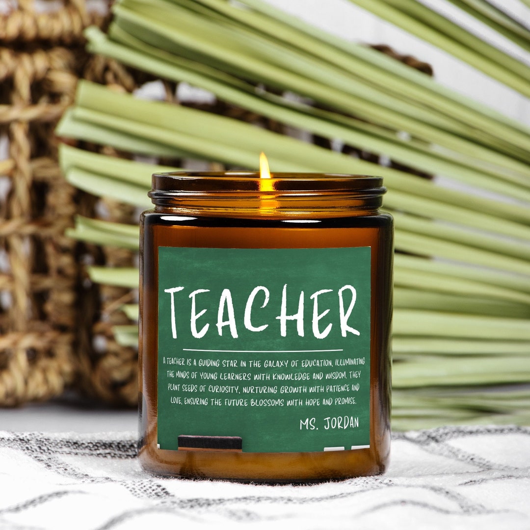Teacher Appreciation Candle Gift Thank You Teacher Gift Scented Candle ...