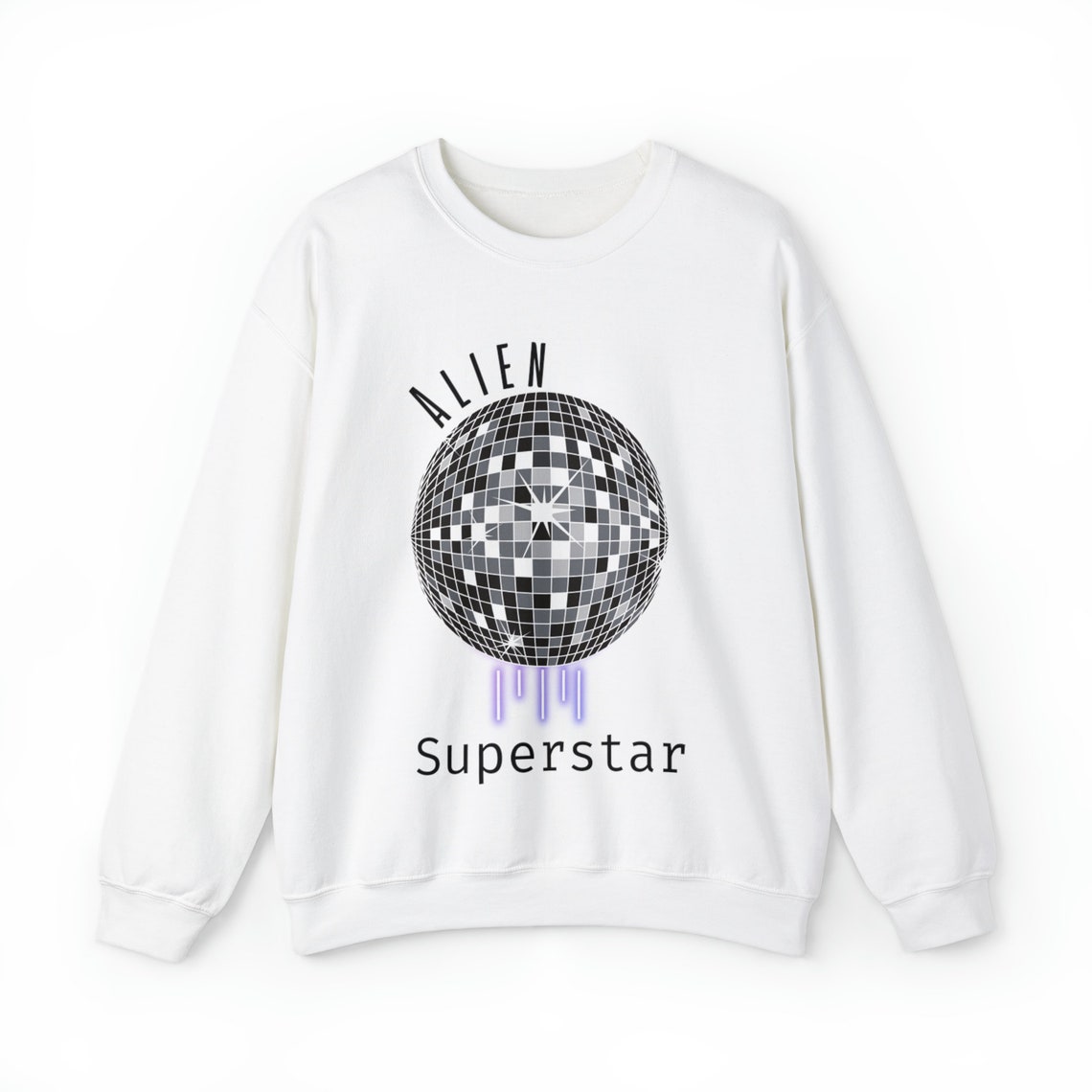 Alien Superstar Retro Disco Ball Sweatshirt Trendy Disco - Etsy
