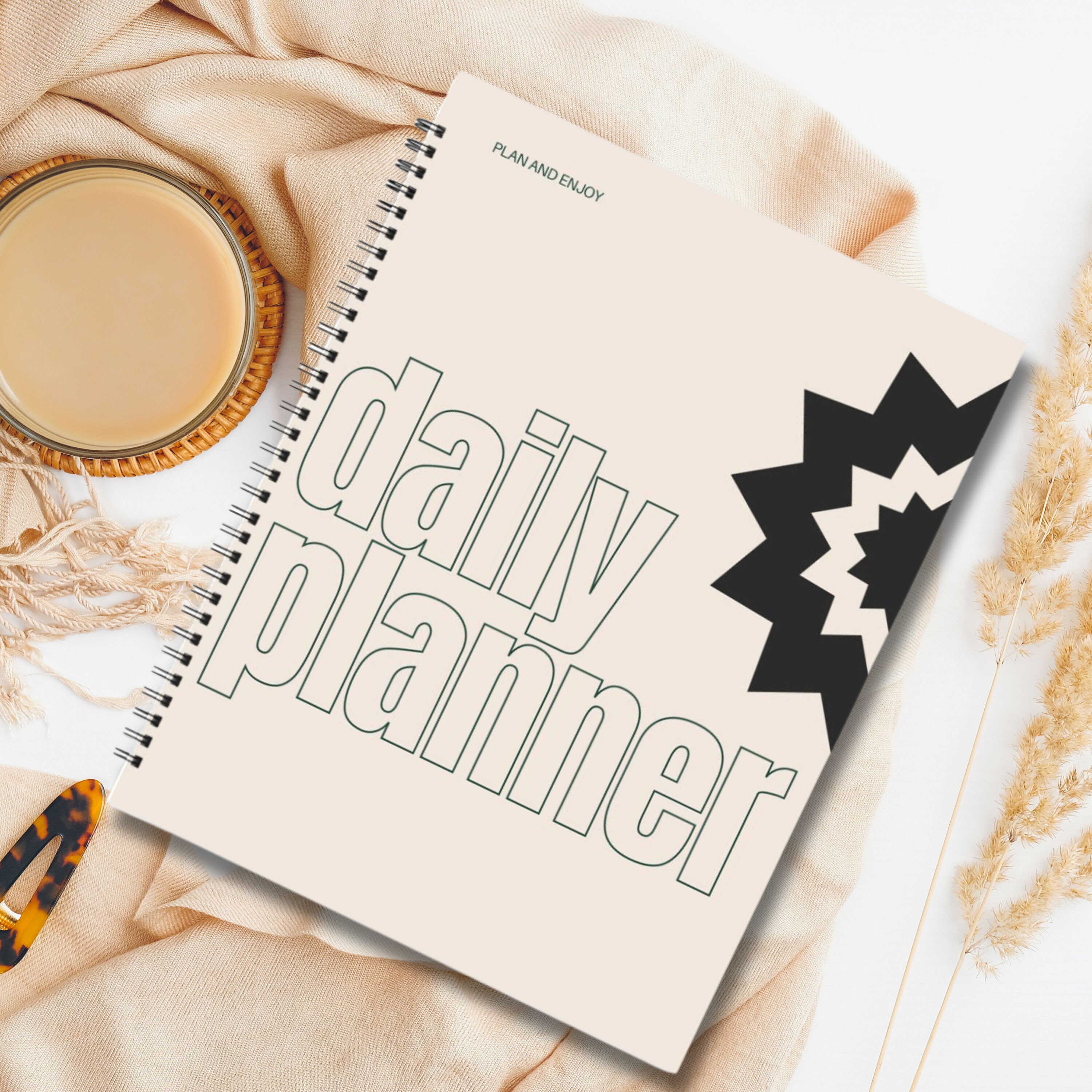 Productivity Daily Planner Spiral Notebook, Task Planner Daily Undated ...