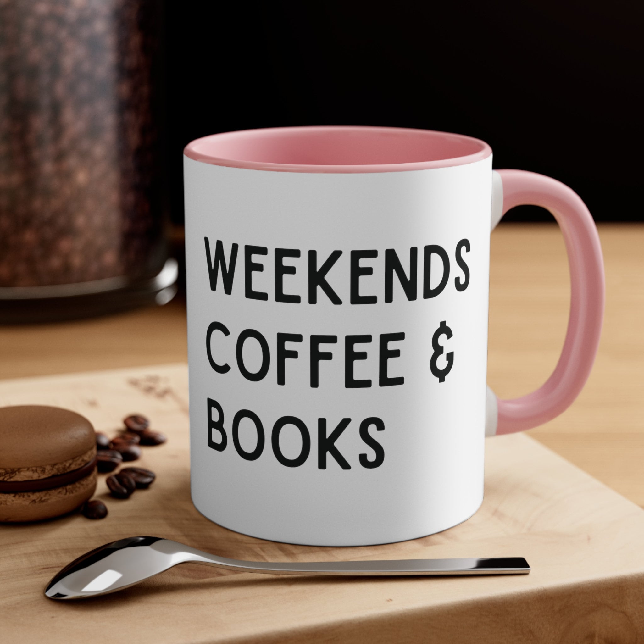 Weekend Coffee and Books Mug, Weekend Book Lover Coffee Mug, Weekends ...