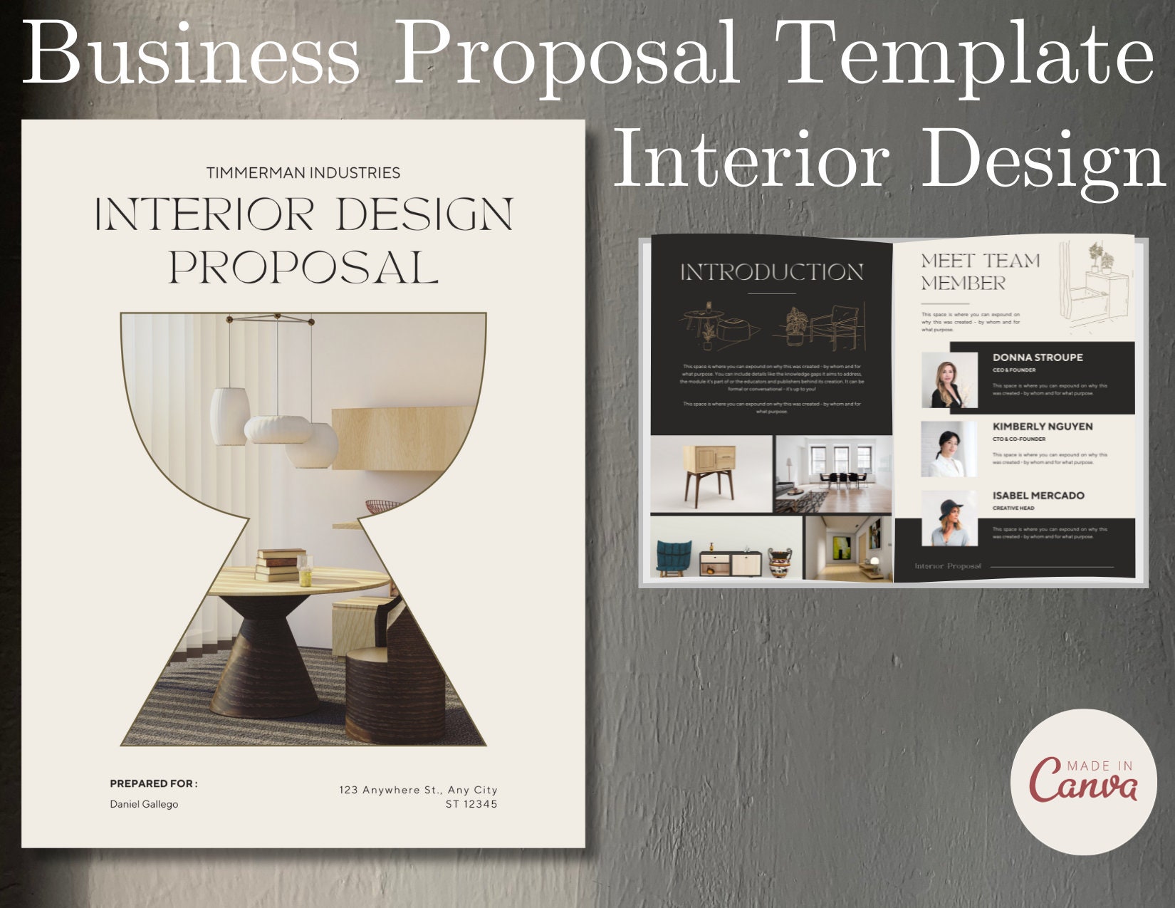 Interior Design Project Proposal Business Template, Professional ...