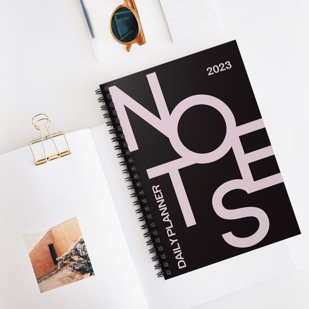 Daily Planner Spiral Notebook, Aesthetic Daily Gratitude Journal Gift ...