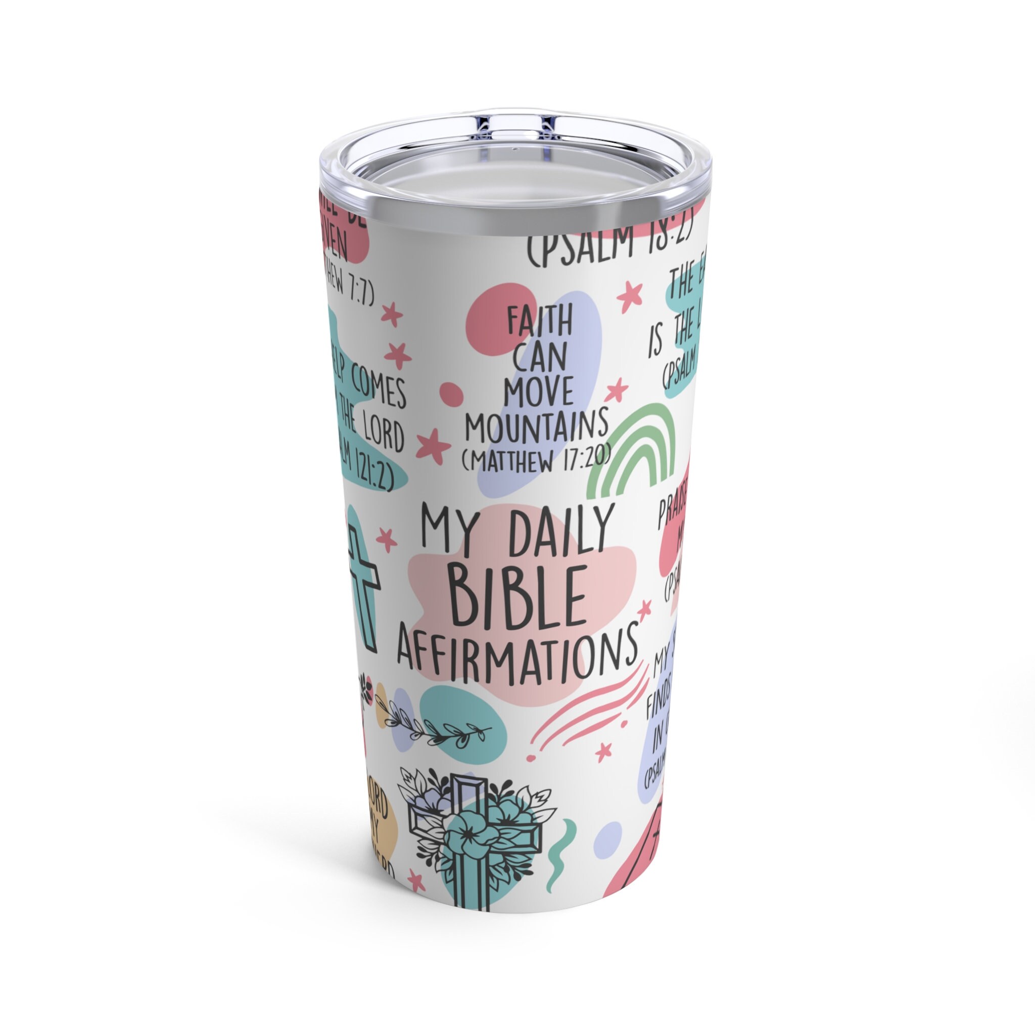 My Daily Bible Affirmations, Bible Verse PNG, Faith Tumbler, Love Bible ...