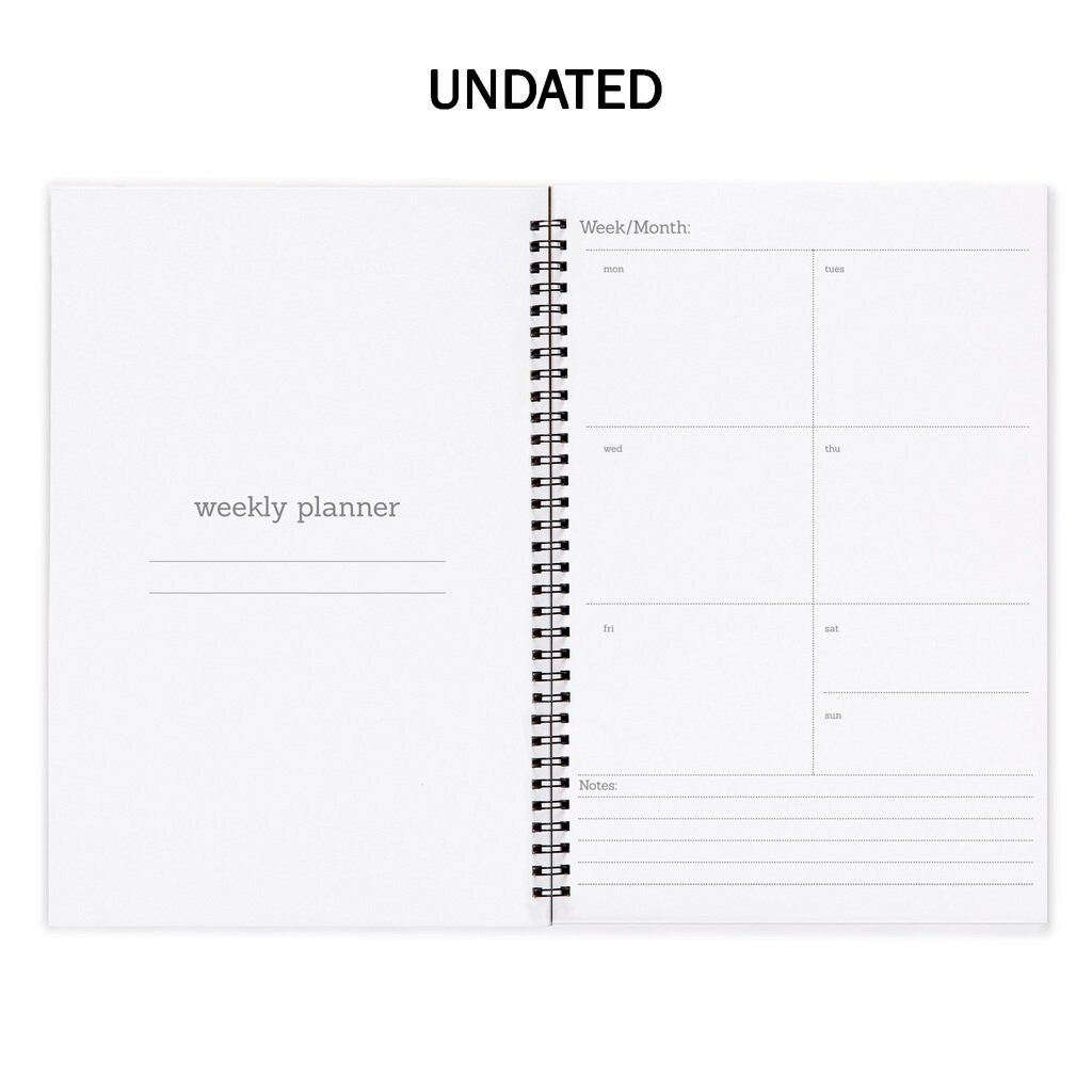 Productivity Daily Planner Spiral Notebook, Task Planner Daily Undated ...