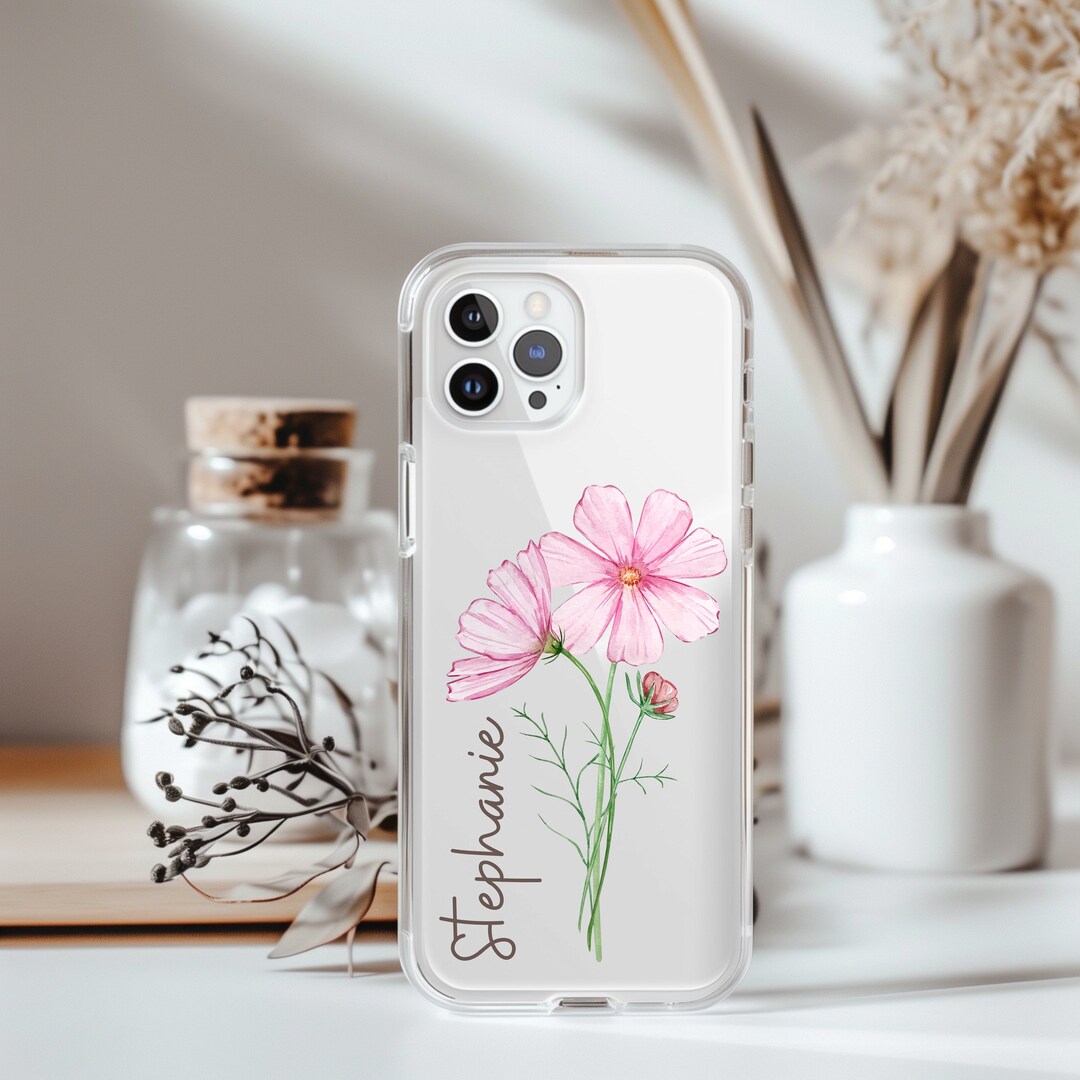 Personalized Birth Flower Phone Cases, Gifts for Her, Bridesmaid ...