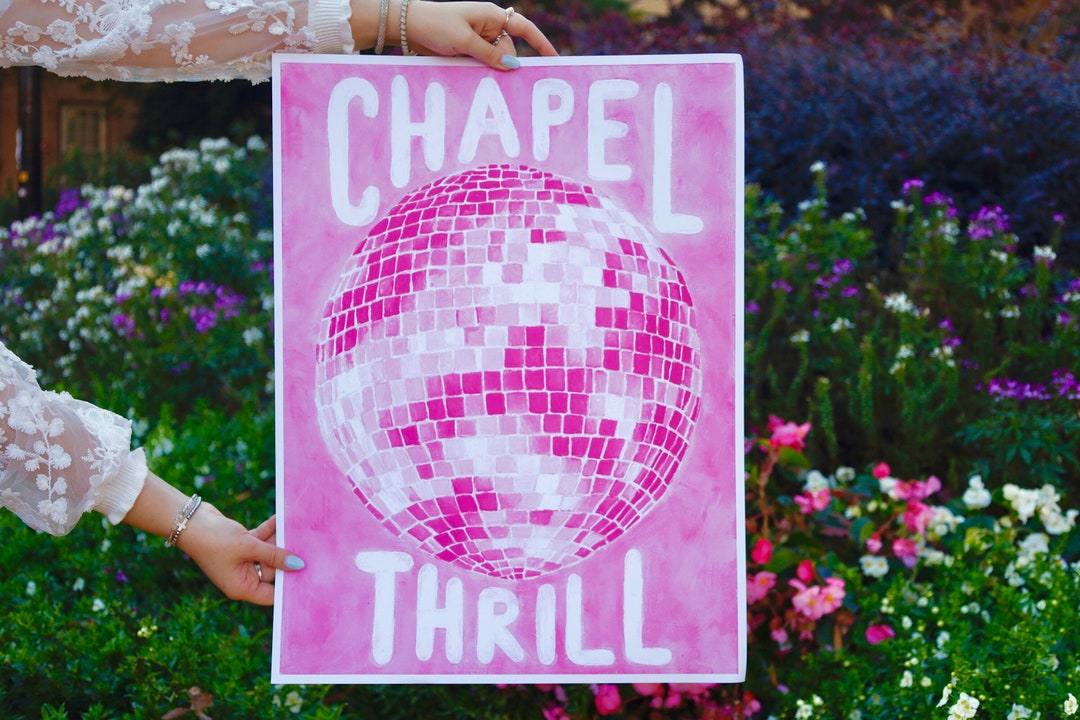 Digital Download PINK UNC Chapel Hill Disco Ball Art Print | Various ...